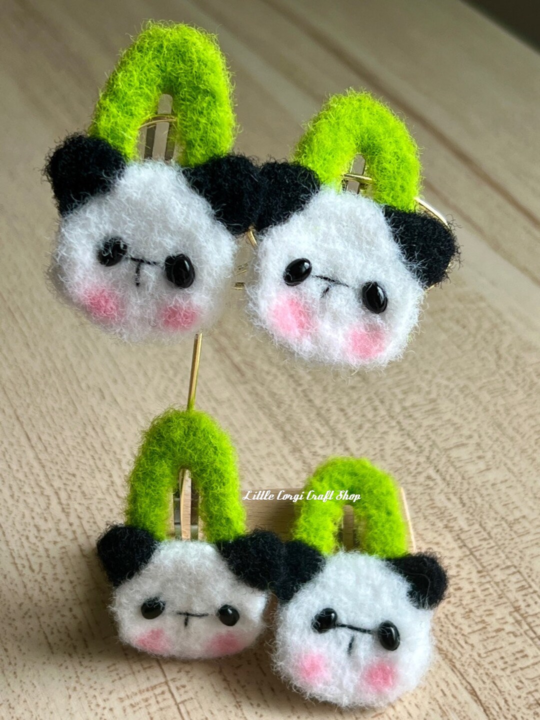 Adorable Crochet Panda Hair Clip, Handcrafted Crochet Hair Clips ...