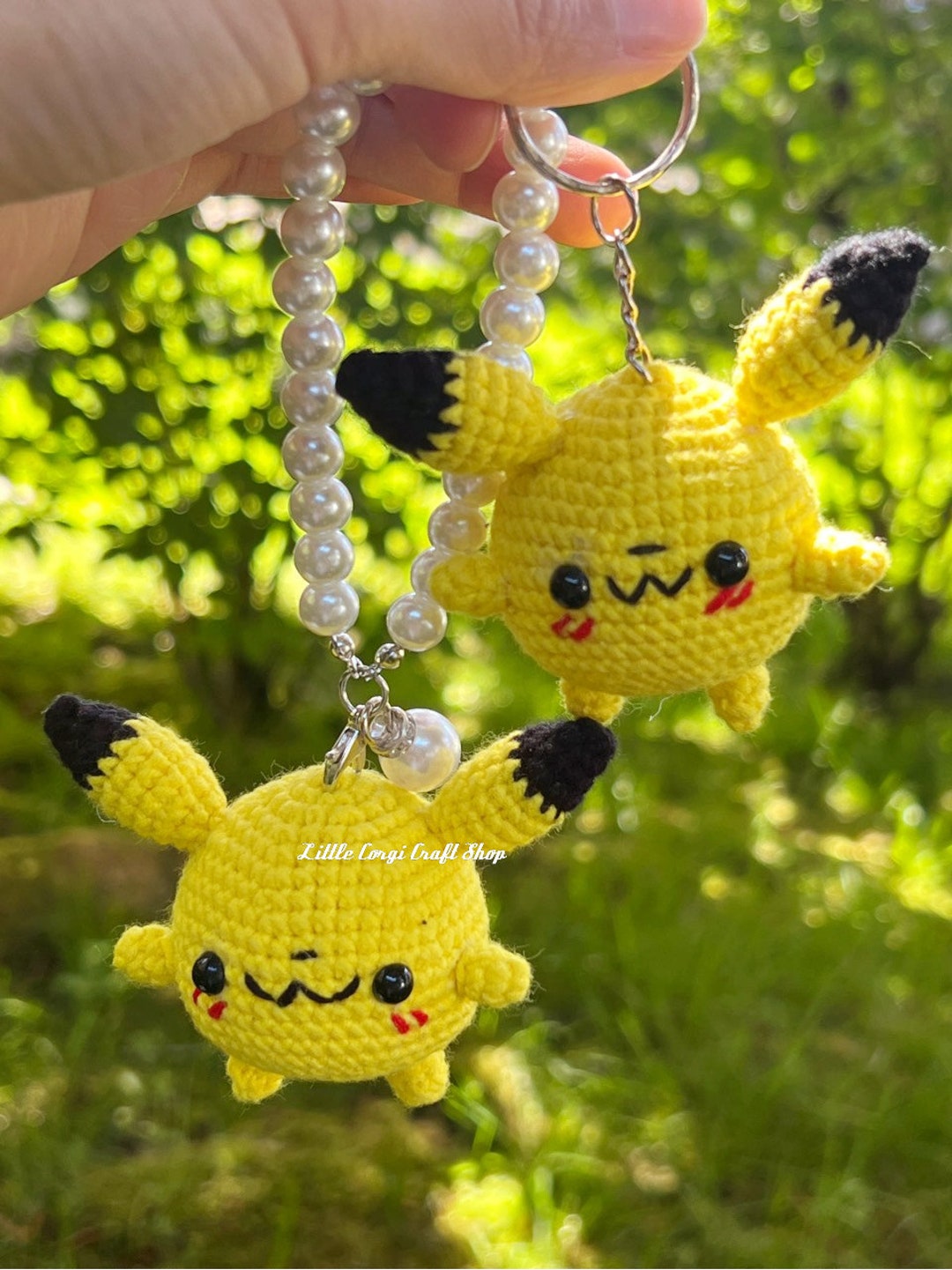 Handmade Pikachu Crochet Keychain and Purse Decor, Cute Pokemon ...