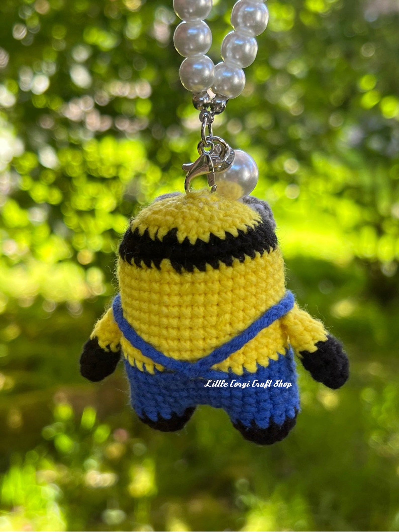 Handmade Crochet Minions Keychain, Cute Minion Purse Decor, Amigurumi ...