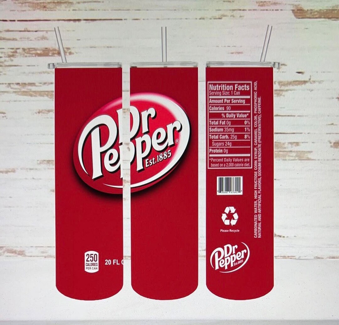 Dr Pepper Sublimation Print Download 20oz Tumbler - Etsy