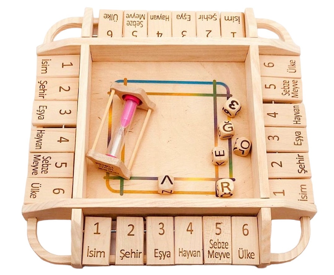 Free , Fun Turkish Vocabulary Learning Game Waldorf Wooden Board Game ...