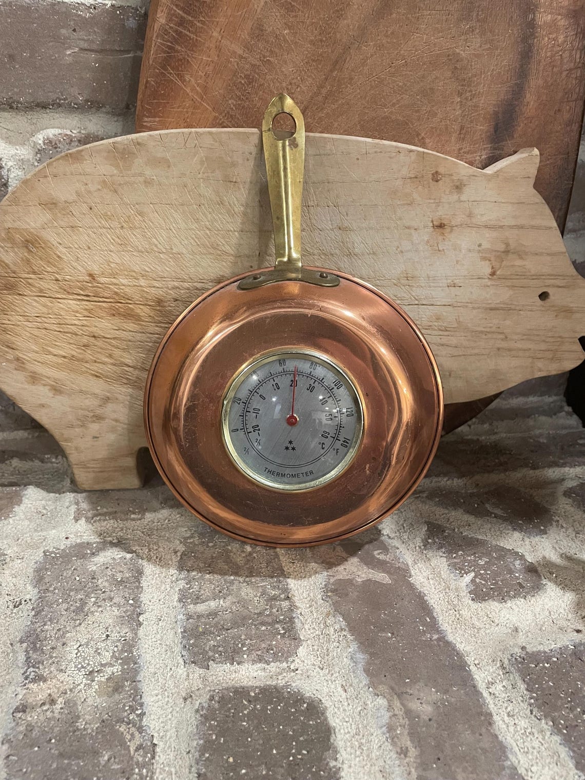 Copper Wall Pan Thermometer/ Copper Kitchen Decor - Etsy