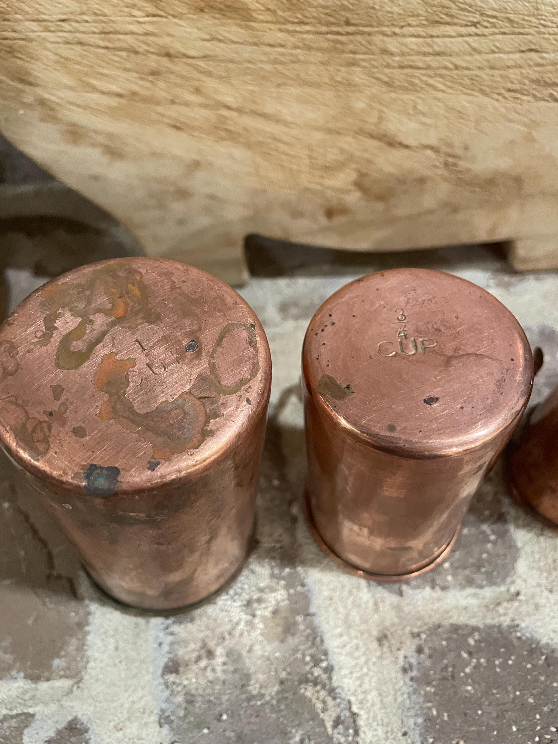 Vintage Copper Measuring Cups/ Copper Nesting Measuring Cups - Etsy
