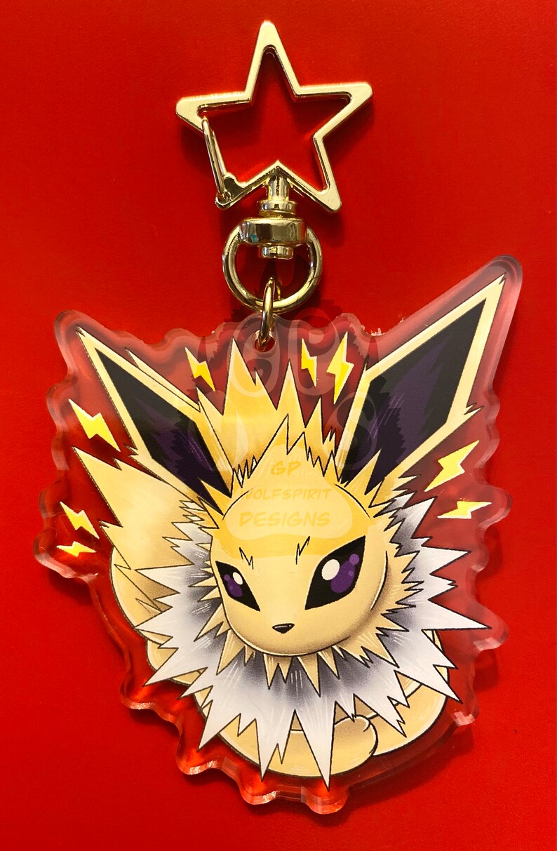Jolteon Loaf Pokémon eevee Evolution Keychain - Etsy