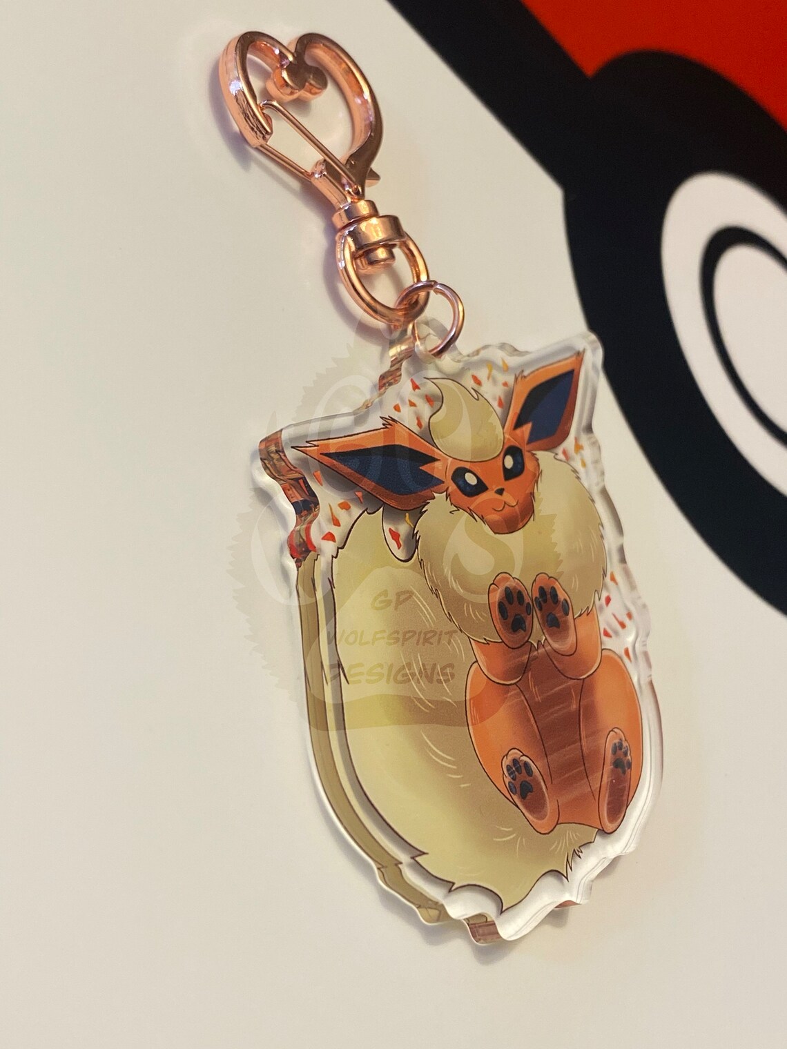 Flareon Loaf - Pokémon (eevee Evolution) Keychain - Etsy