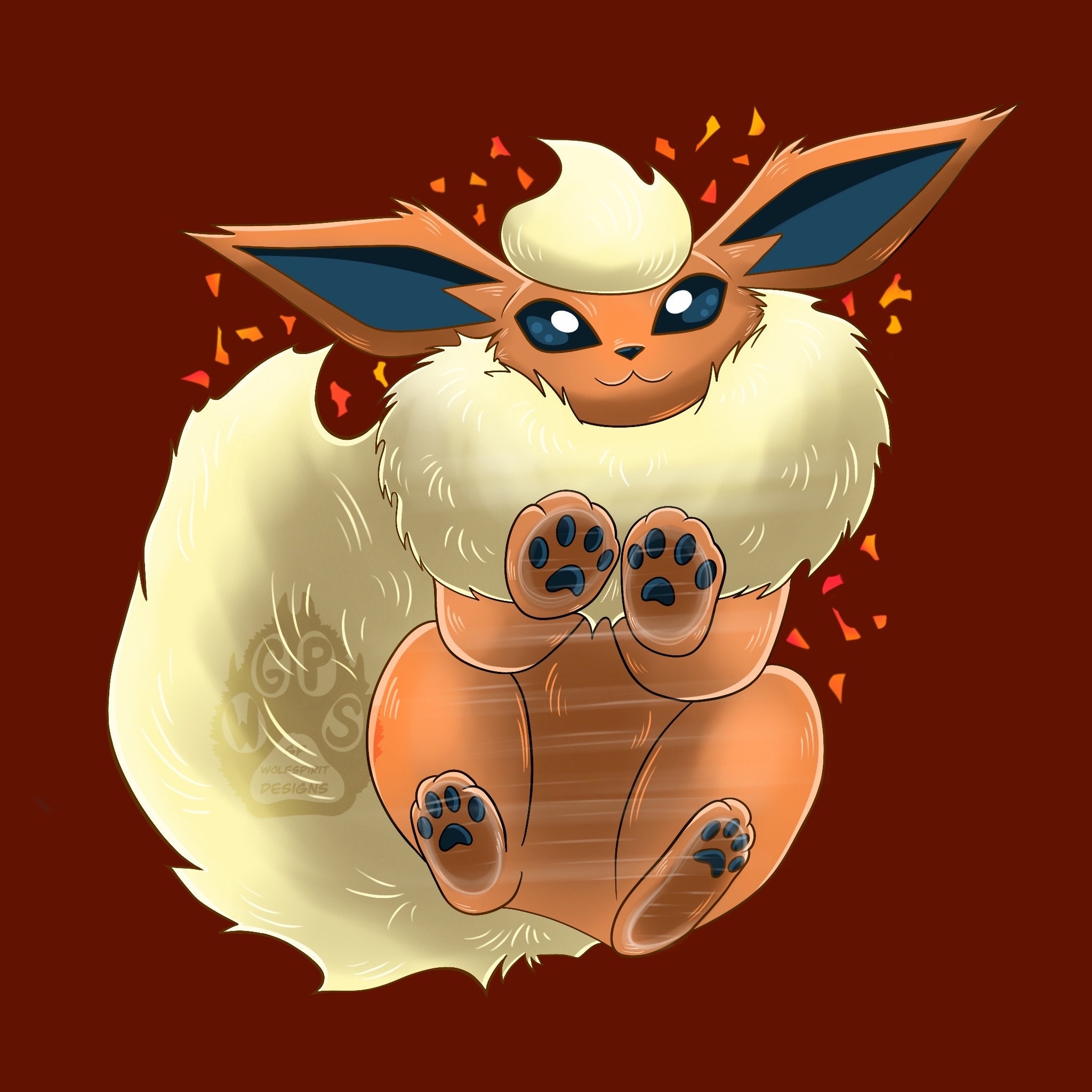 Flareon Loaf - Pokémon (eevee Evolution) Keychain - Etsy