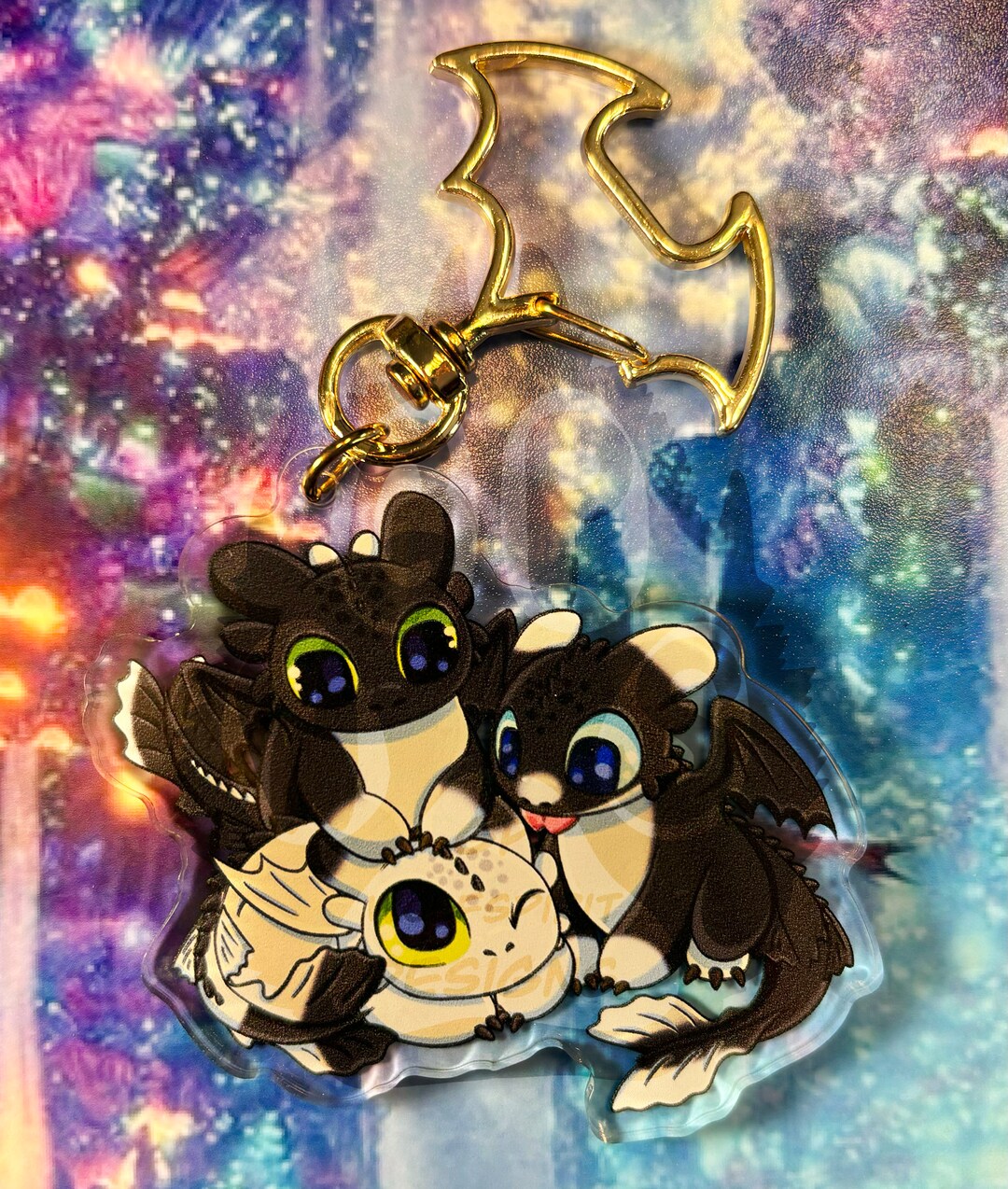 Night Light Loaf and Playing - How to Train Your Dragon Keychain - Etsy ...