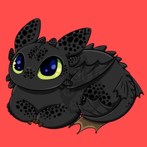Toothless Loaf - How to Train Your Dragon Keychain - Etsy