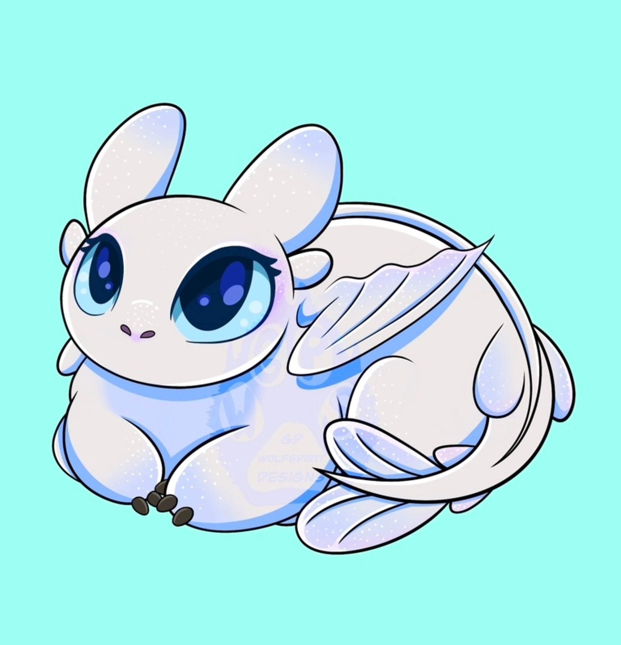 Light Fury Loaf How to Train Your Dragon Keychain - Etsy