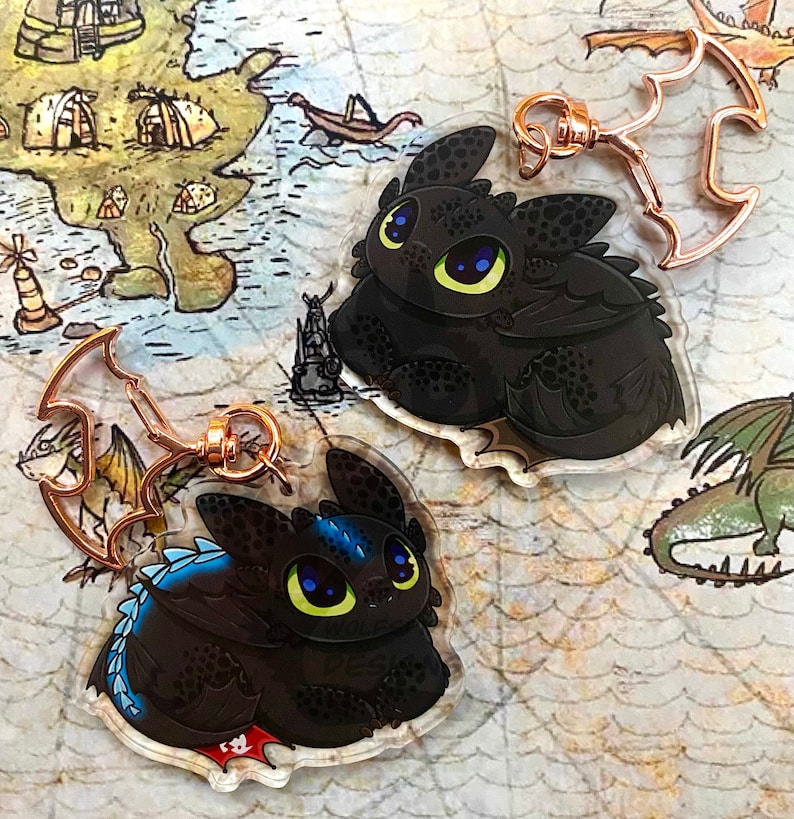 Toothless Loaf - How to Train Your Dragon Keychain - Etsy
