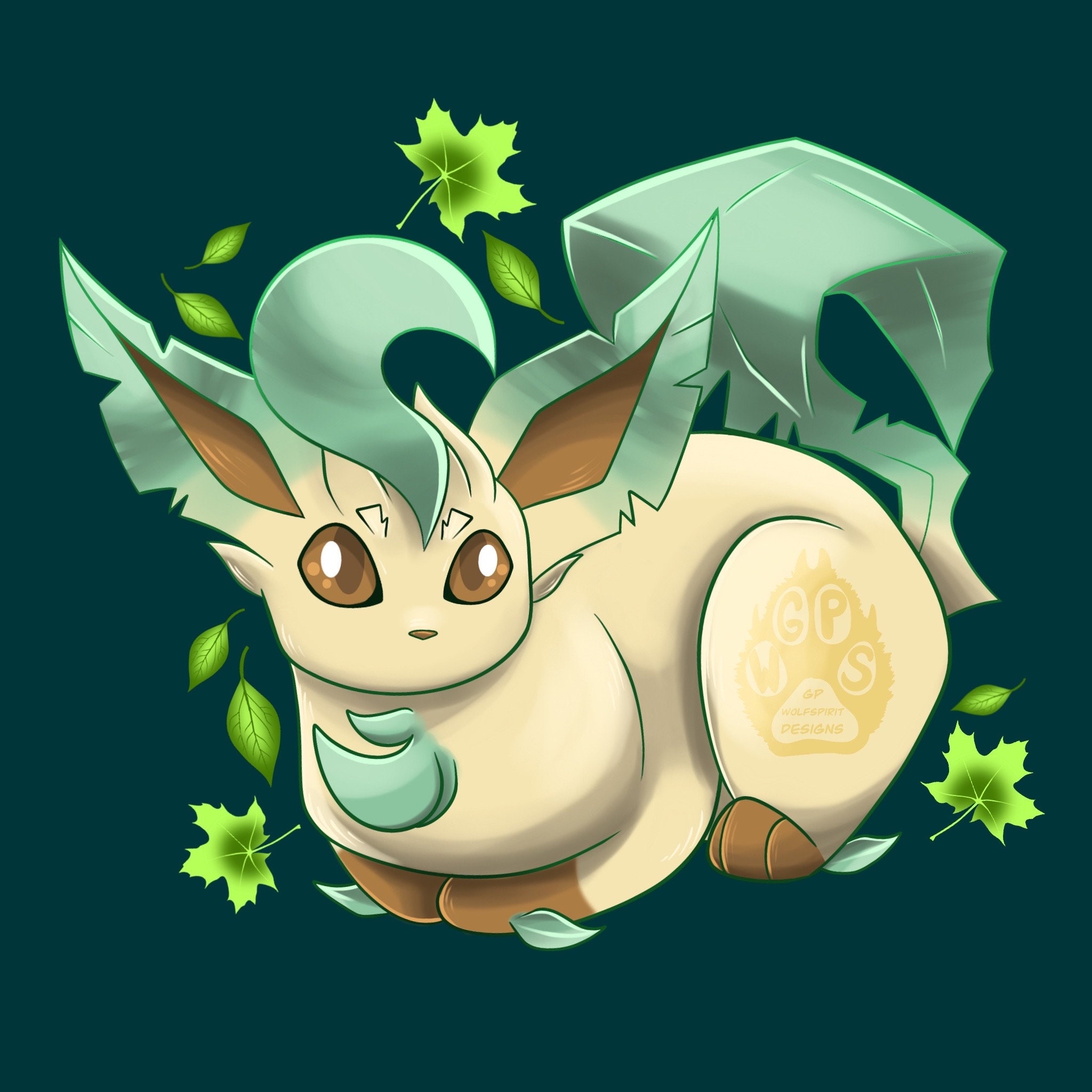 Leafeon Loaf Pokémon eevee Evolution Keychain - Etsy