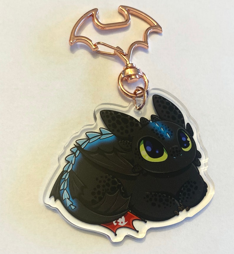 Toothless Loaf - How to Train Your Dragon Keychain - Etsy