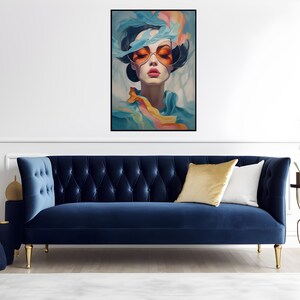 Abstract Woman Portrait Print | Instant Download | Printable Wall Art ...