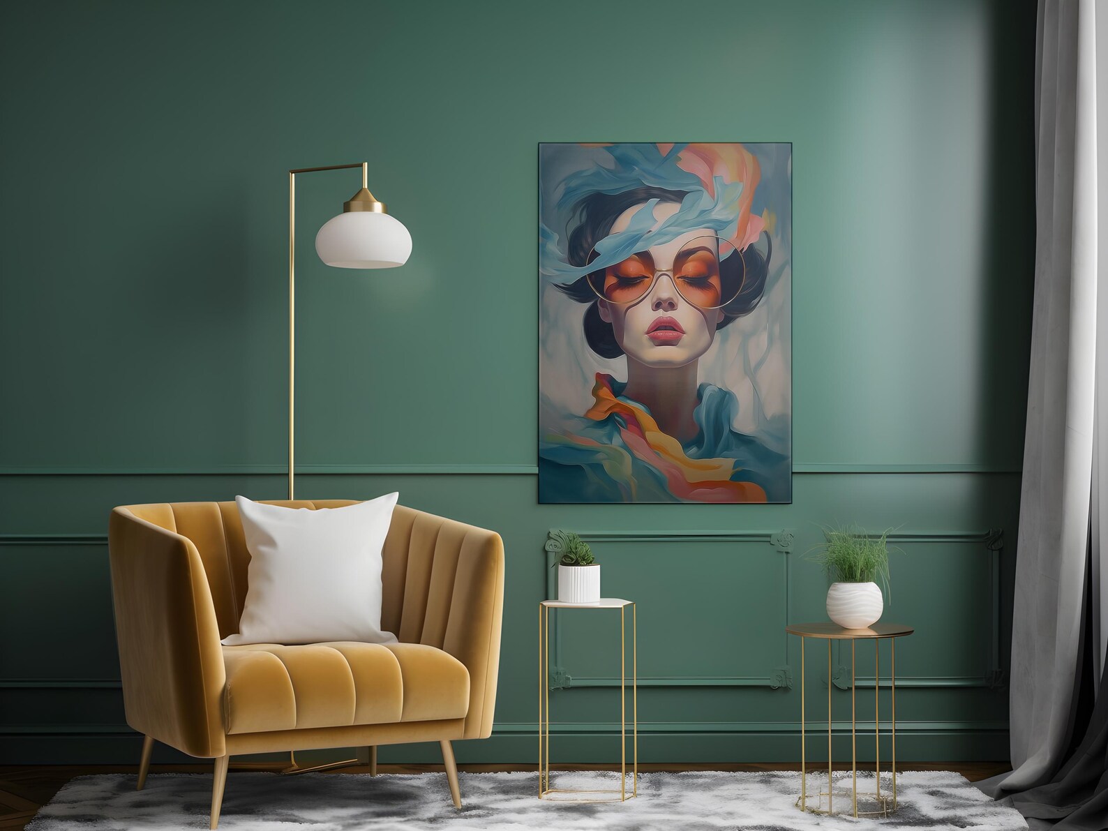 Abstract Woman Portrait Print | Instant Download | Printable Wall Art ...