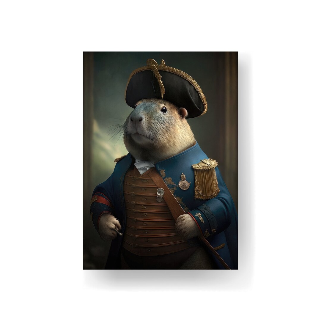 Capybara Army General 300 Dpi 12 Sizes Funny Wall Art - Etsy