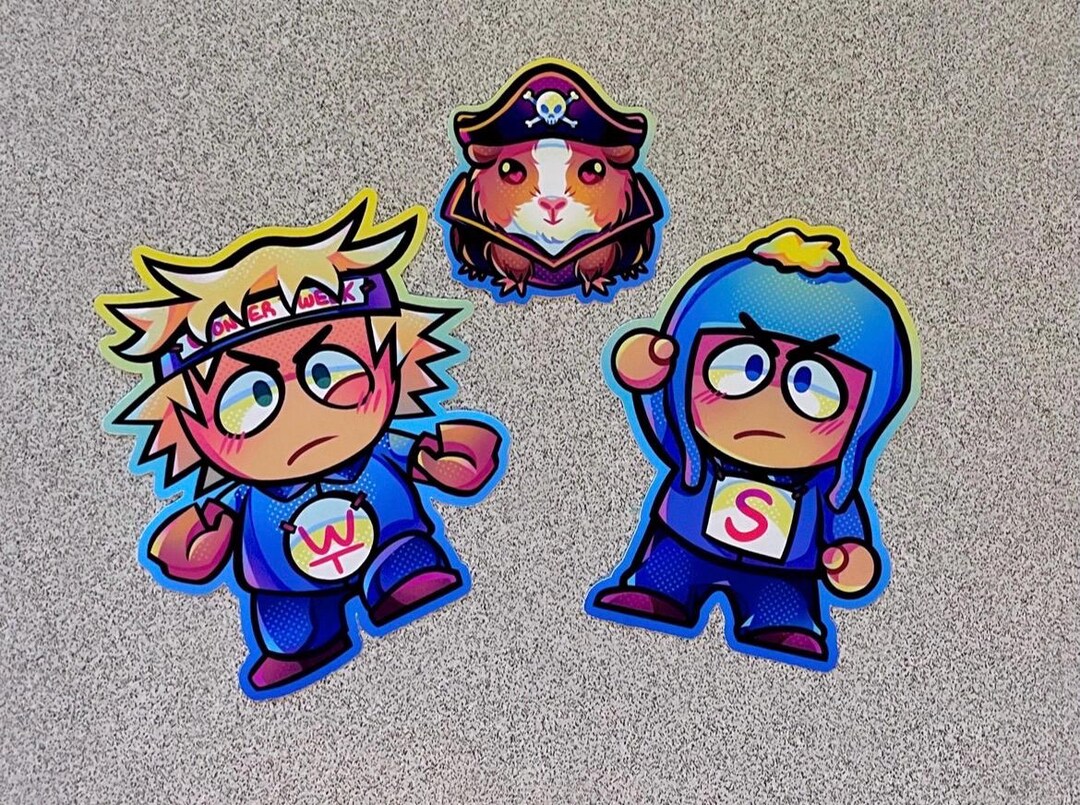 South Park Super Craig & Wonder Tweek Chibi Stickers - Etsy