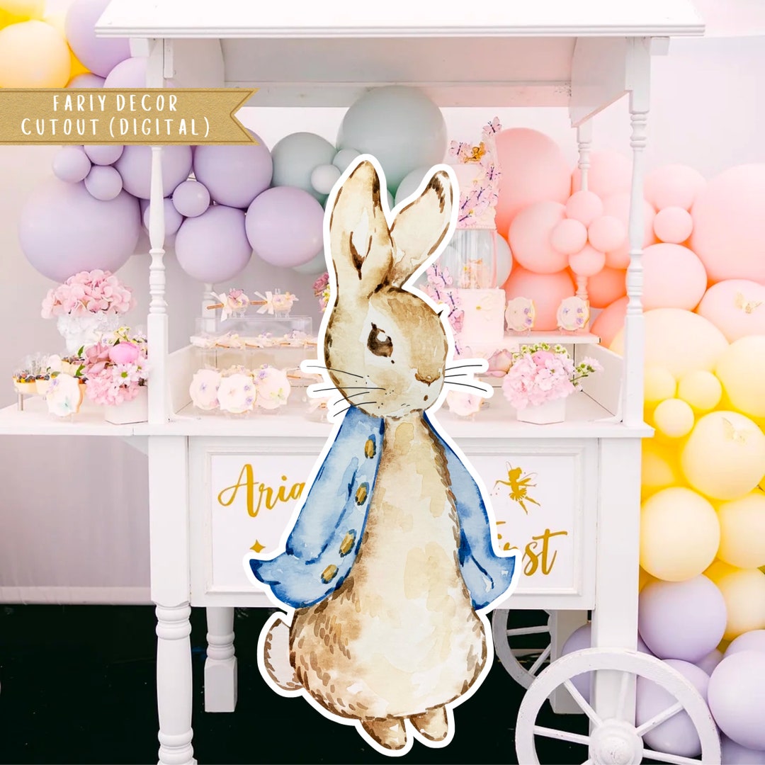 Classic Rabbit Birthday Party Large Cutout | Rabbit Party Decor Large ...