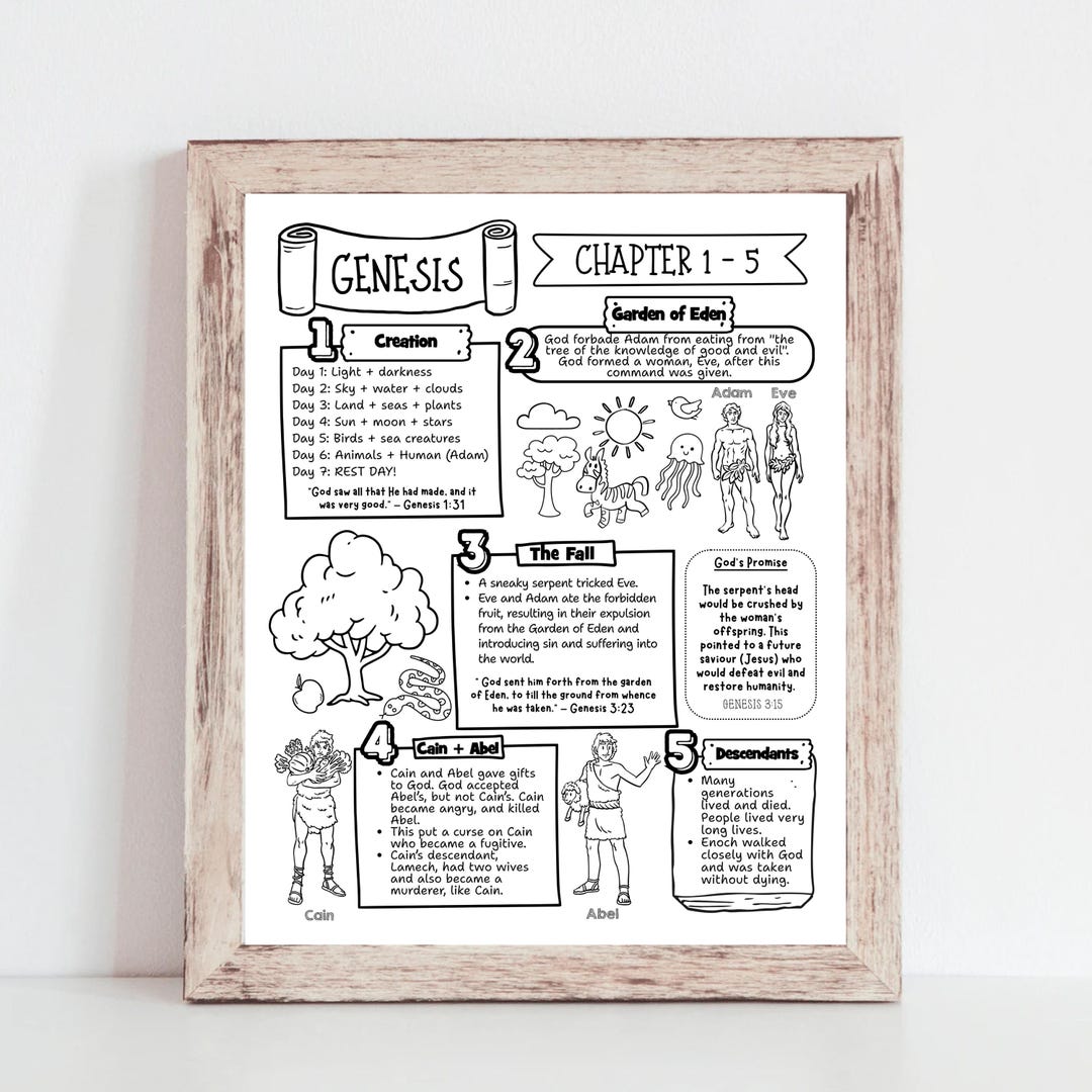 GENESIS - Bible Made Simple - Bible Study Guide for Kids With Coloring ...