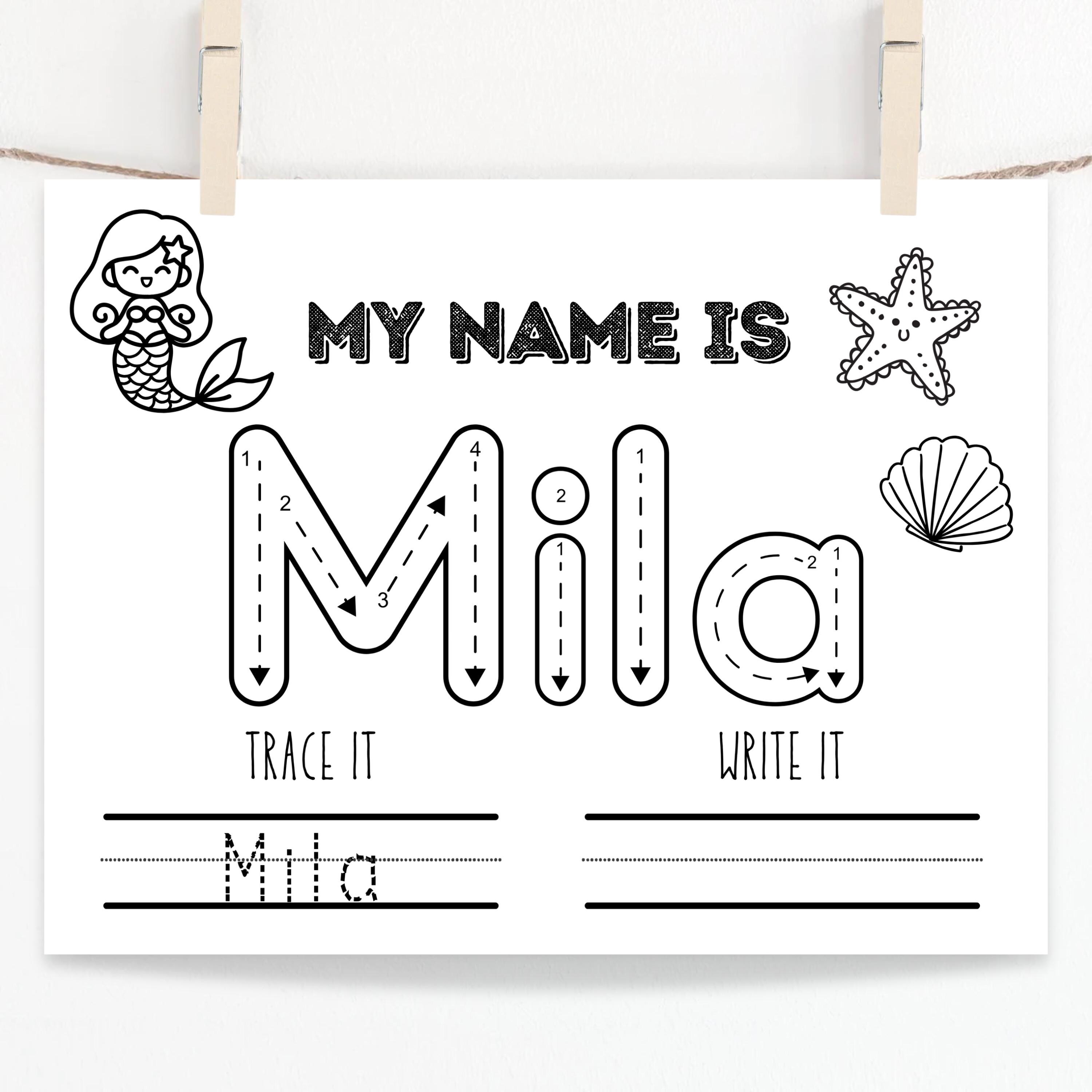 Custom Name Tracing Sheet: Uppercase & Lowercase Practice (digital ...