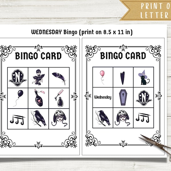 Wednesday Addams Party Game - Etsy