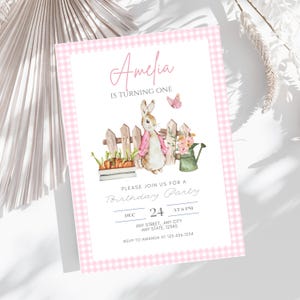 EDITABLE Beatrix Potter Peter Rabbit Birthday Invitation Template ...