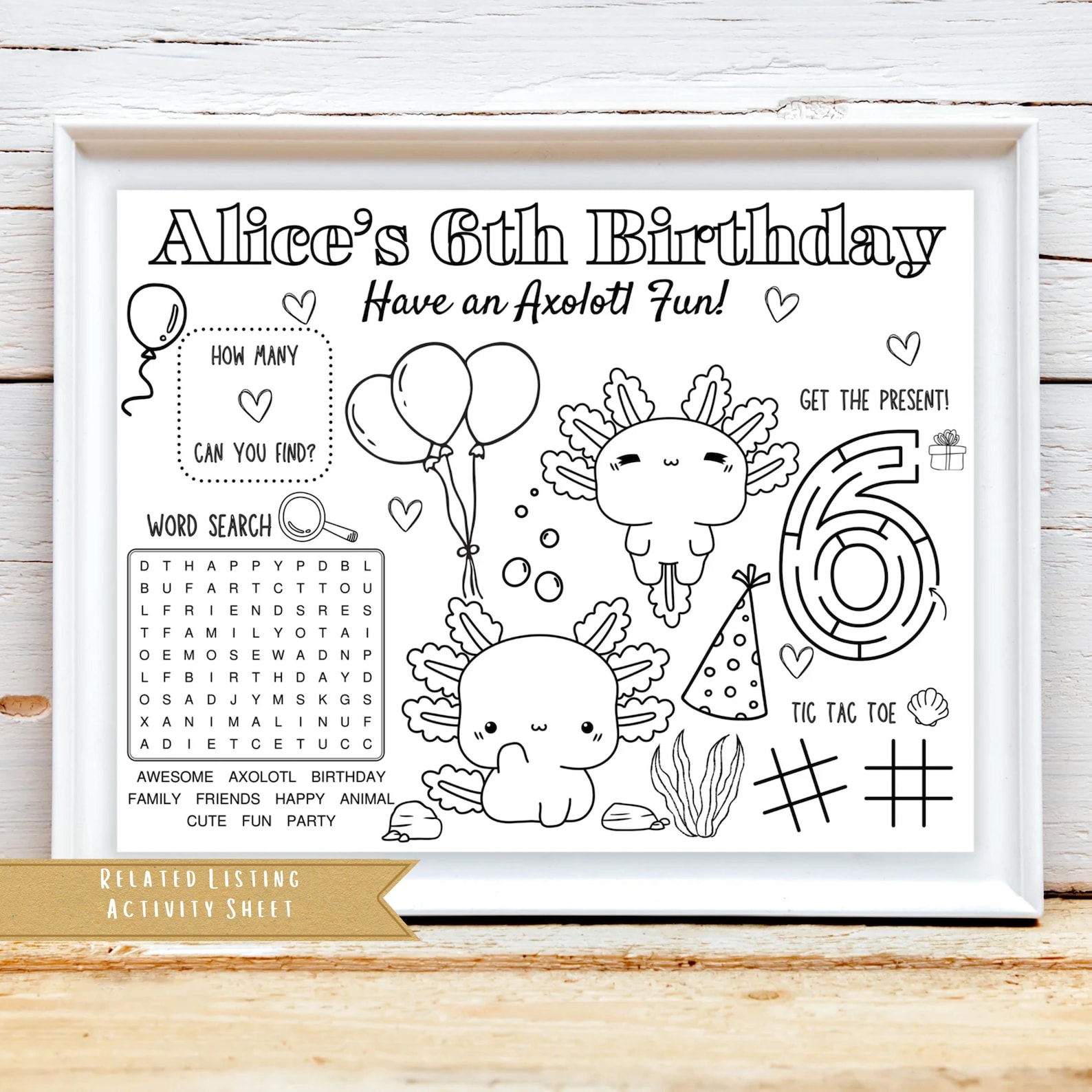 Watercolor Axolotl Birthday Invitation Template (digital Invite) - Etsy