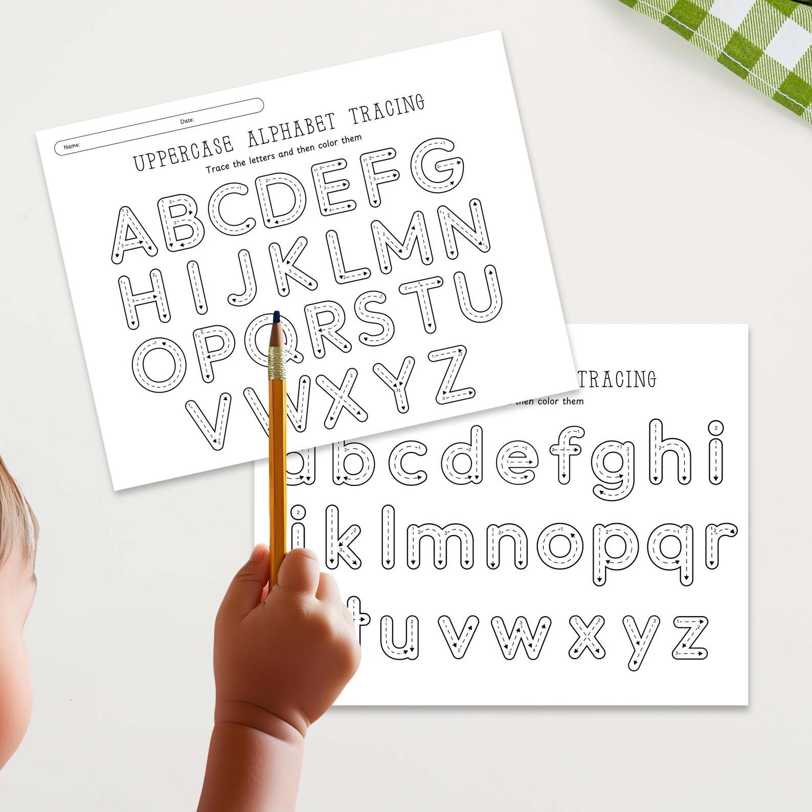 Custom Name Tracing Sheet: Uppercase & Lowercase Practice (digital ...