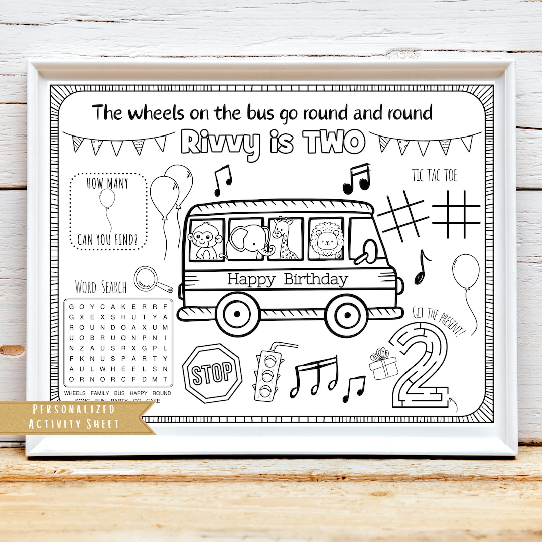 Bus Birthday Party the Wheels on the Bus Party Bus Party Favor ...