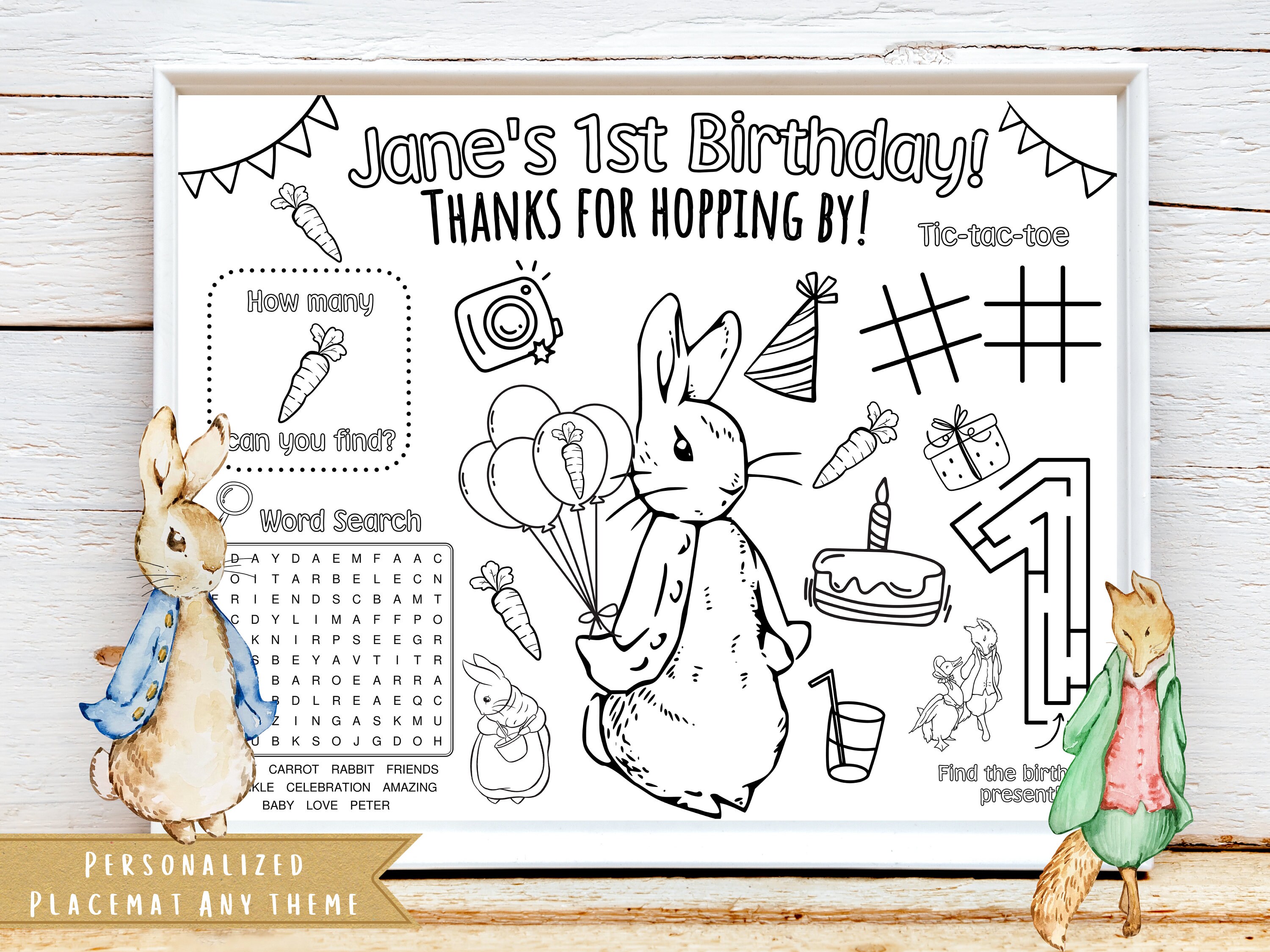Peter Rabbit Face Coloring Pages