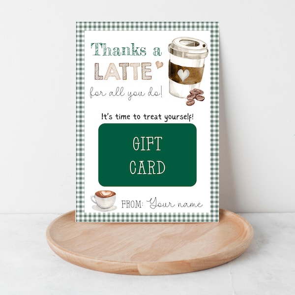 Thanks a Latte - Etsy