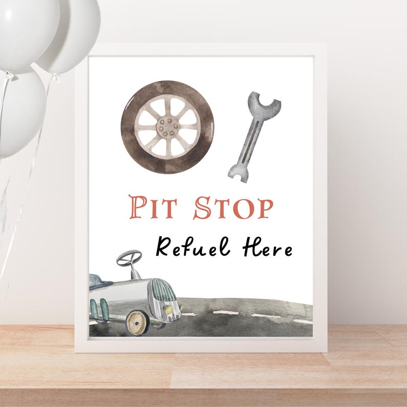 Editable Racing Party Signs Bundle: Car Birthday Decor (digital) - Etsy