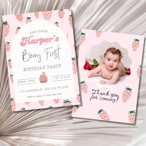 CUSTOMIZABLE Strawberry Birthday Party Activity Sheet: Strawberry Party ...