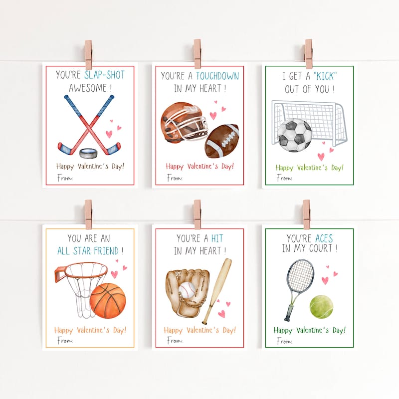 Sports Valentine - Etsy
