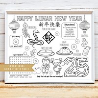 Printable 12 Chinese Zodiac Coloring Masks, Lunar New Year Kids Craft ...