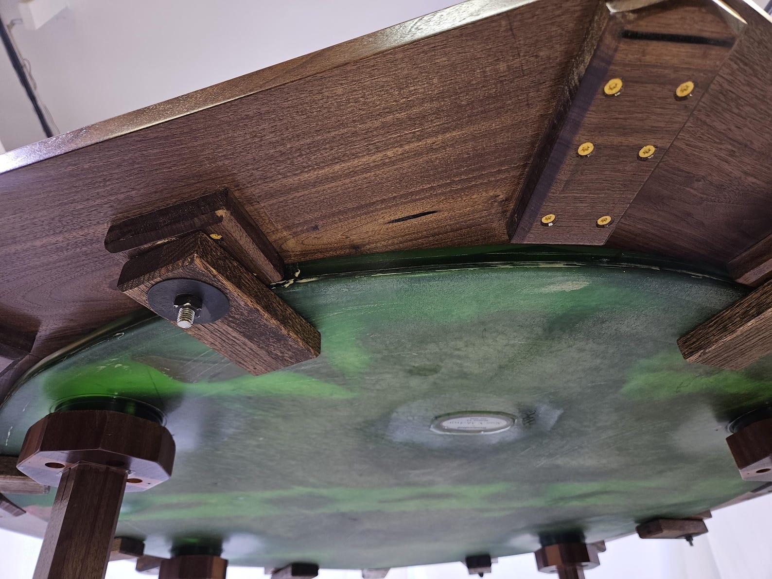 Poker Table Walnut Octagon Epoxy Resin River - Etsy
