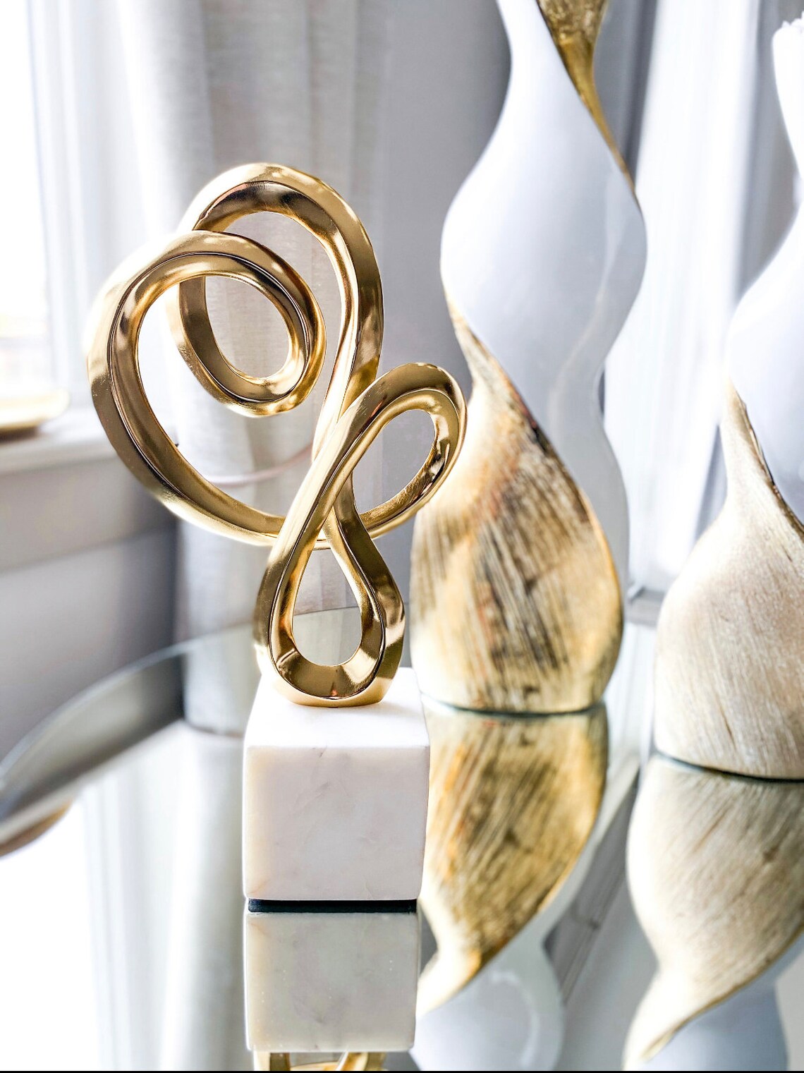 Gold Sculpture| Table Top Decor - Etsy