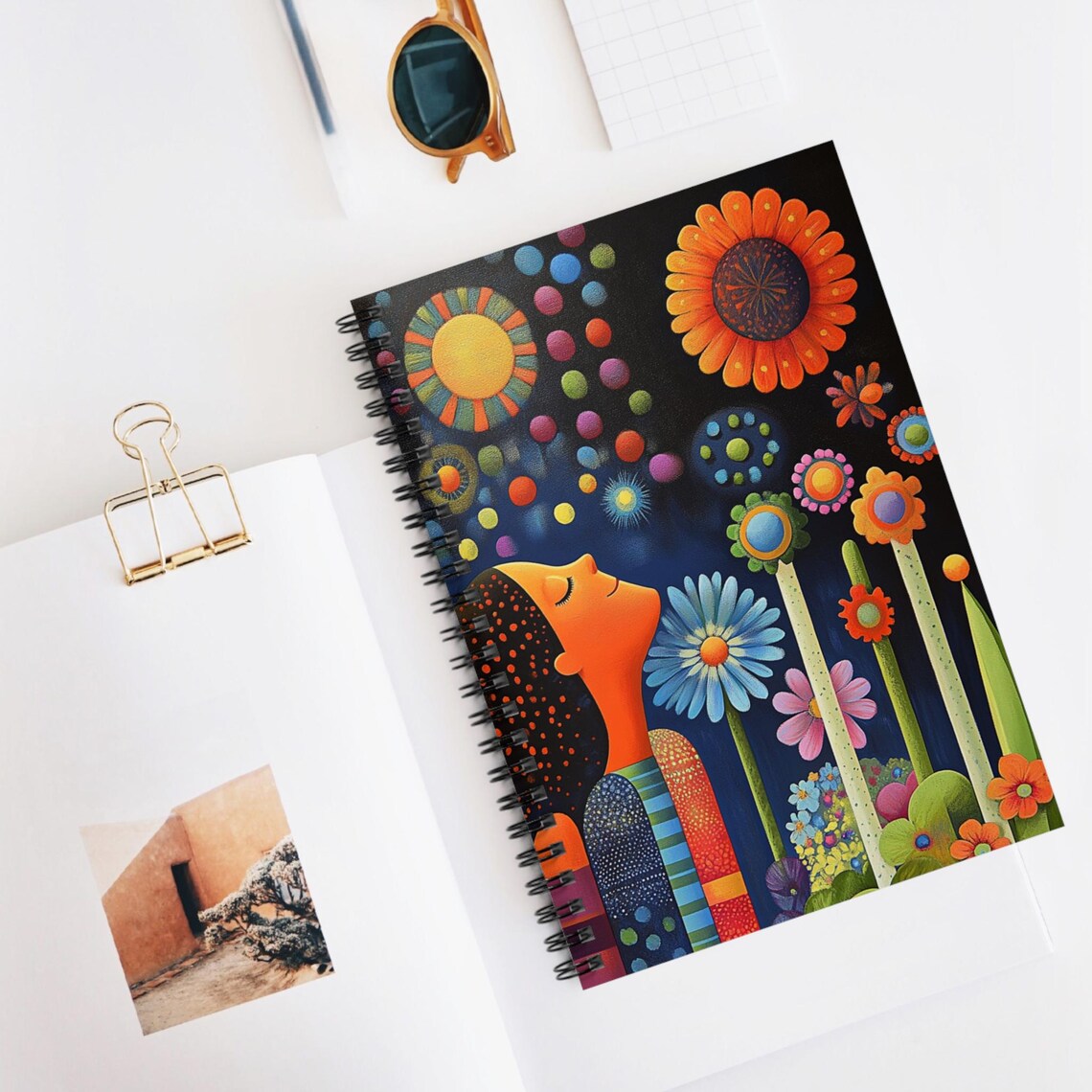 Inspirational Floral Spiral Notebook - Ruled Line, Perfect for ...
