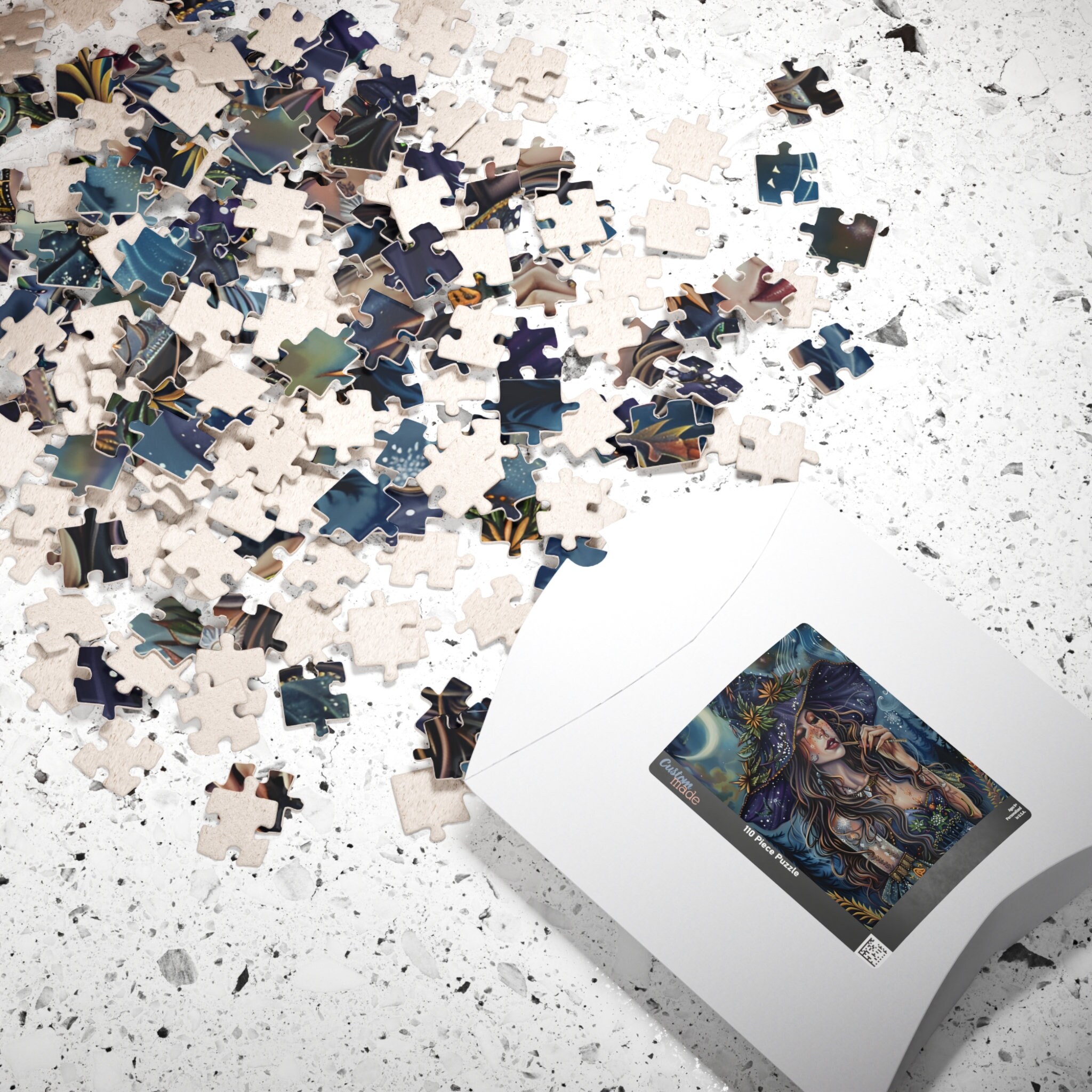 Boho Whimsical Nighttime Fantasy Scenes Puzzle. Puzzl Gifte-for Women ...