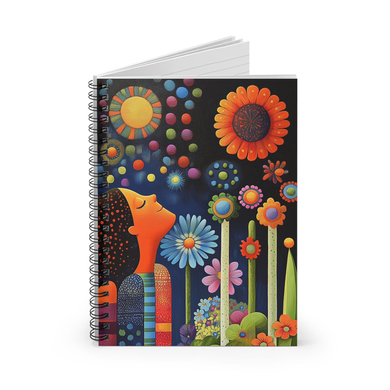Inspirational Floral Spiral Notebook - Ruled Line, Perfect for ...