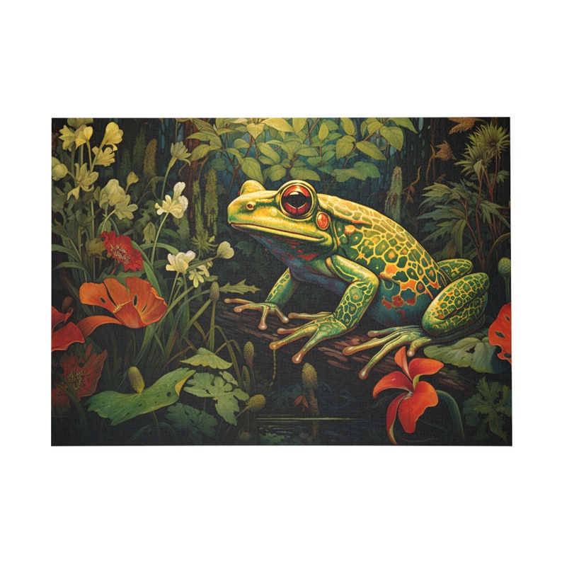 Enchanting Rainforest Frog Jigsaw Puzzle. Perfect Family Activity ...