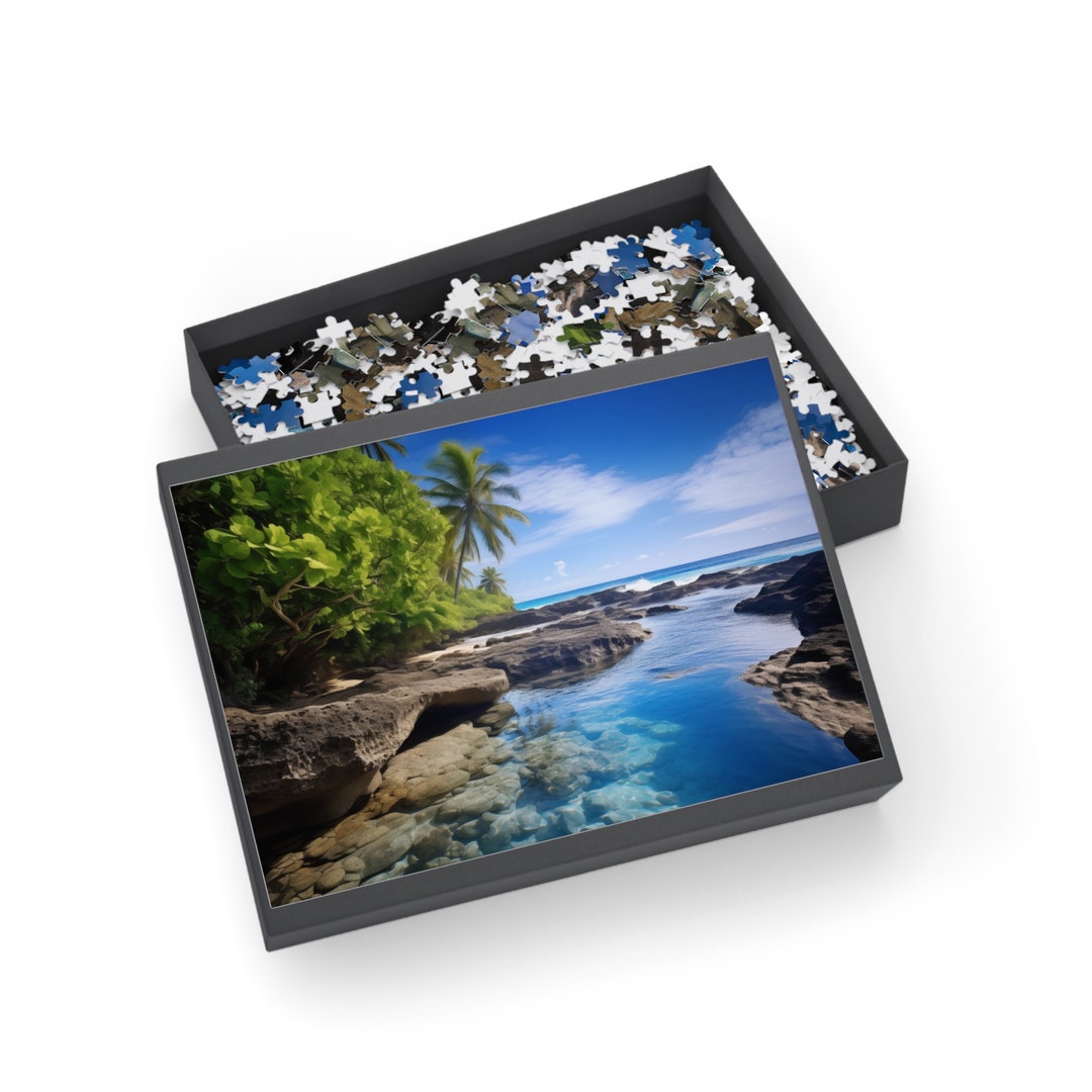 Tropical Beach Paradise Jigsaw Puzzle. Puzzle Gift Ideas. Coastalthemed ...