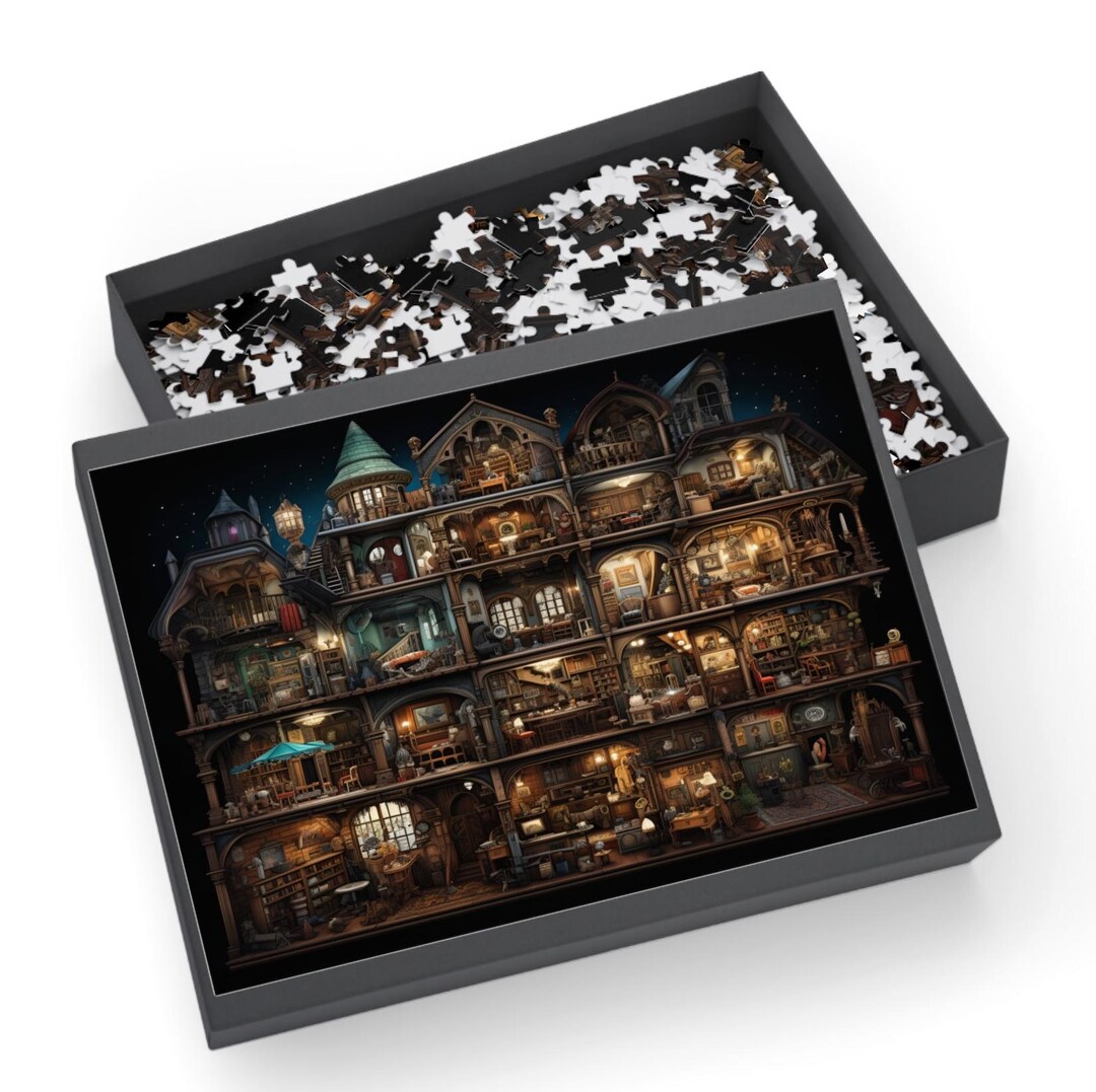 Victorian Dollhouse Puzzle | Jigsaw Puzzle, | Gift-for-gothic| 96/252 ...