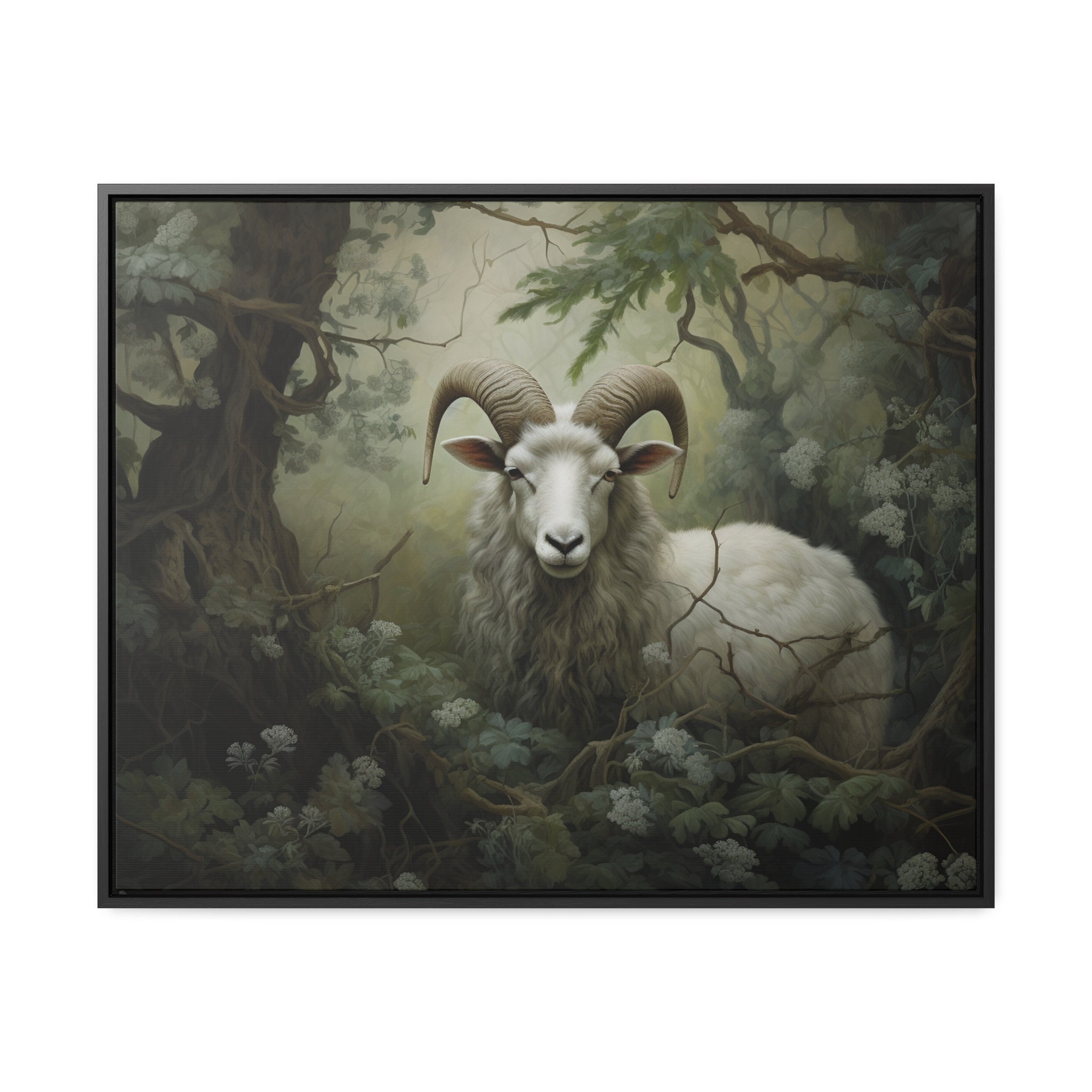 Sheep Wall Decor. Enchanted Forest Dream: Ethereal Sheep in Realistic ...