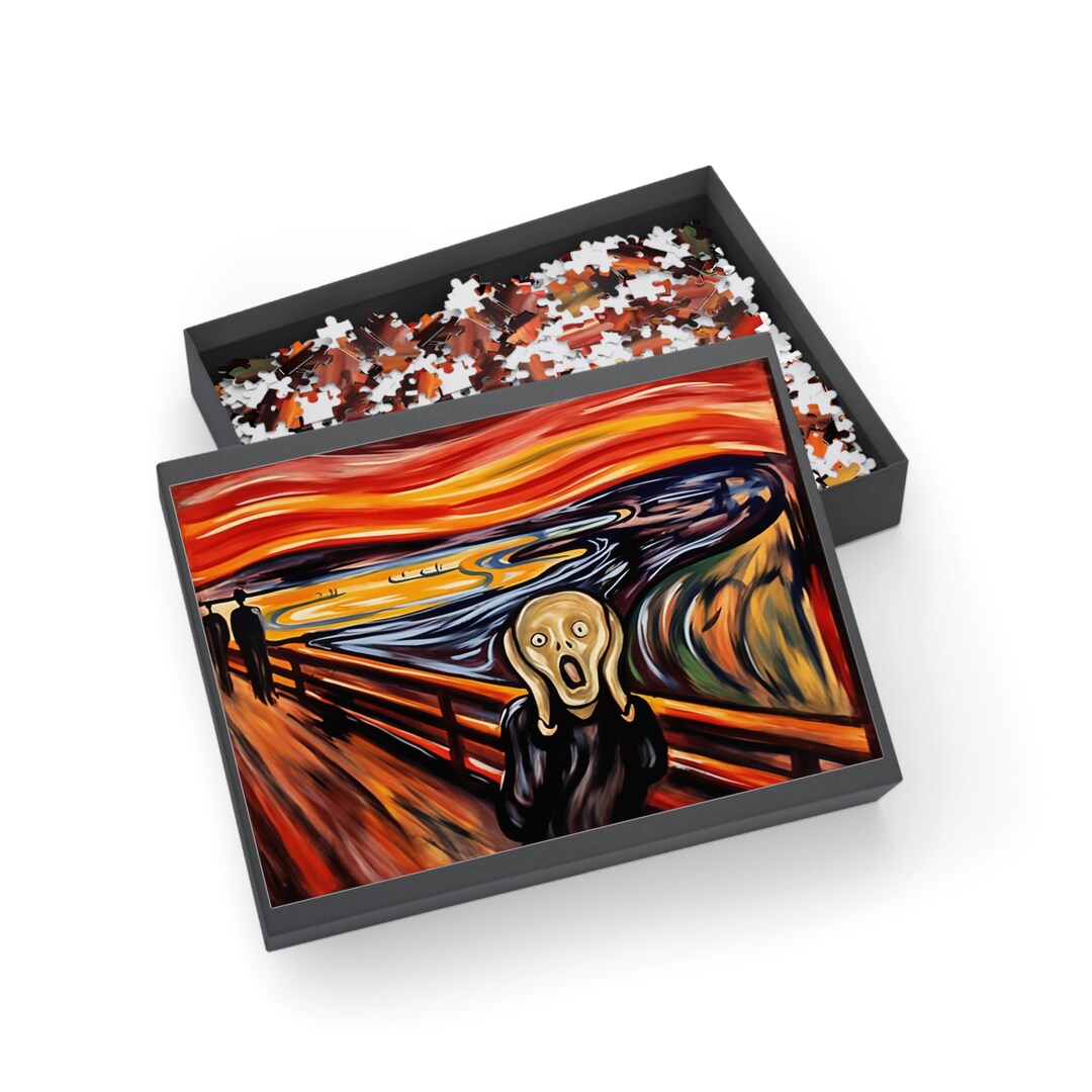 Iconic Vibrant Scream Puzzle | Jigsaw Puzz Led for Adults | 96/252/500 ...
