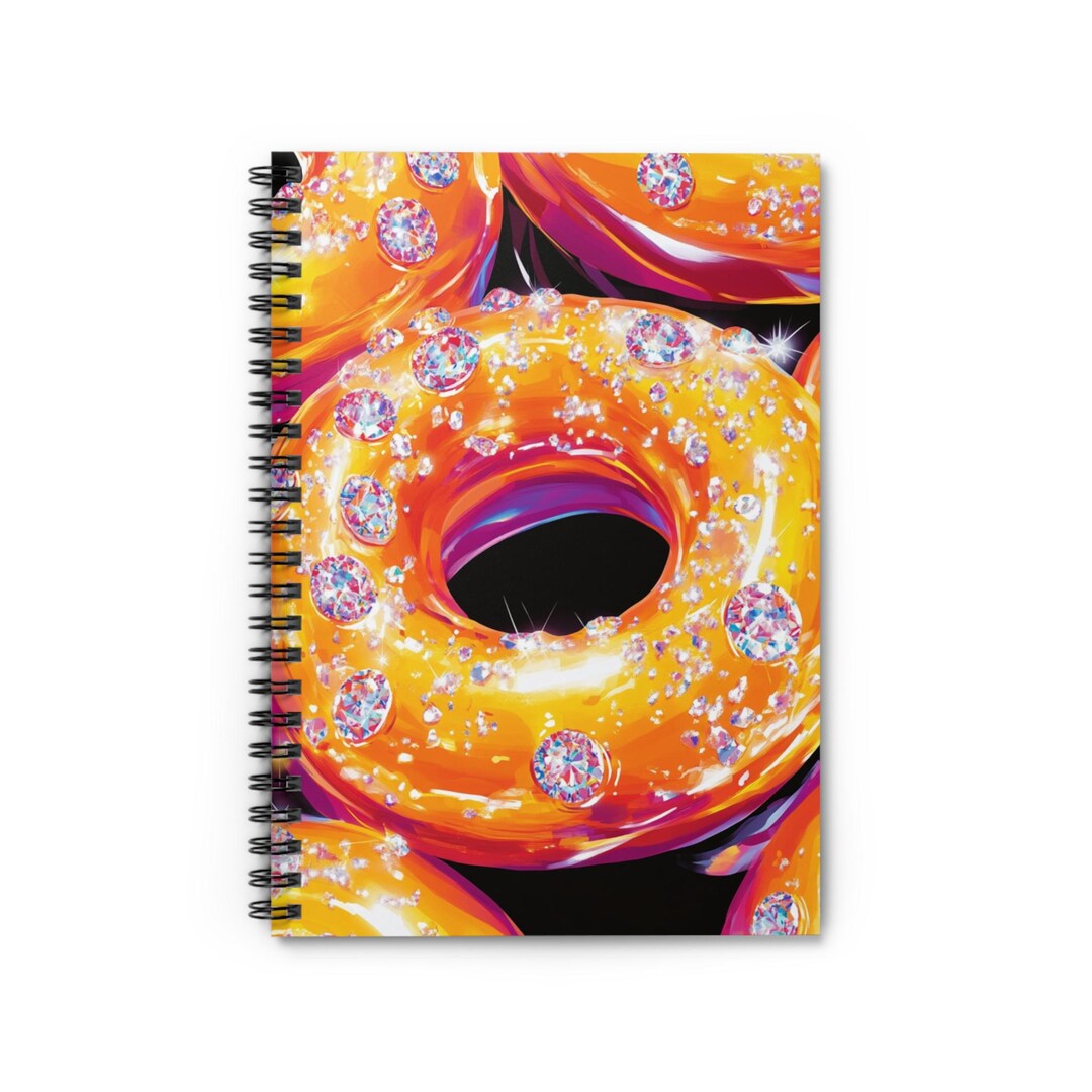 Donut Gem Spiral Notebook - Fun, Colorful, Perfect for Students ...