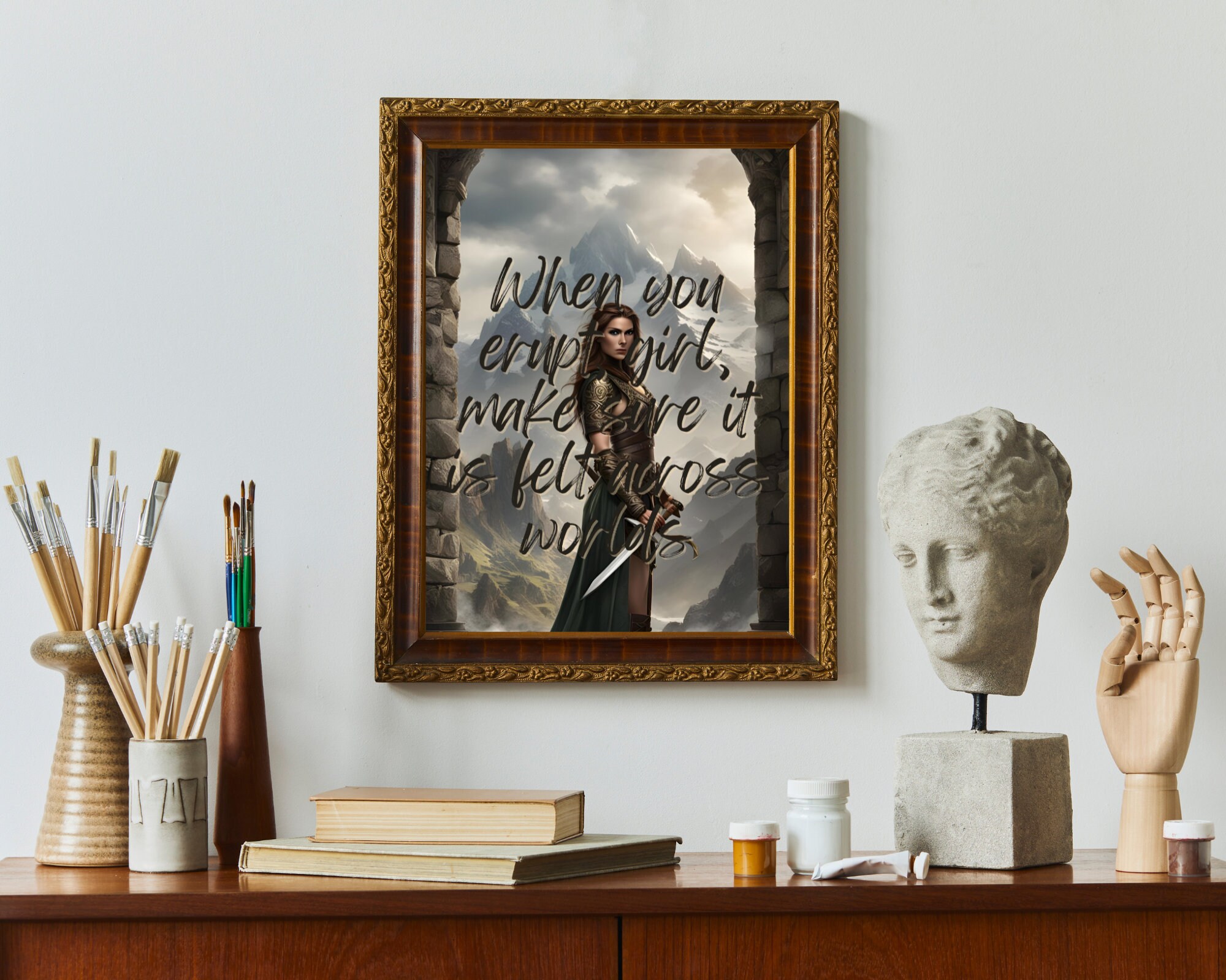 When You Erupt Girl Amren Quote Nesta Archeron Velaris Prints ACOTAR ...