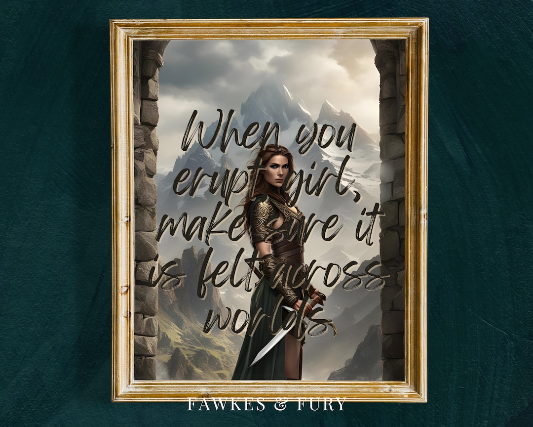 When You Erupt Girl Amren Quote Nesta Archeron Velaris Prints ACOTAR ...