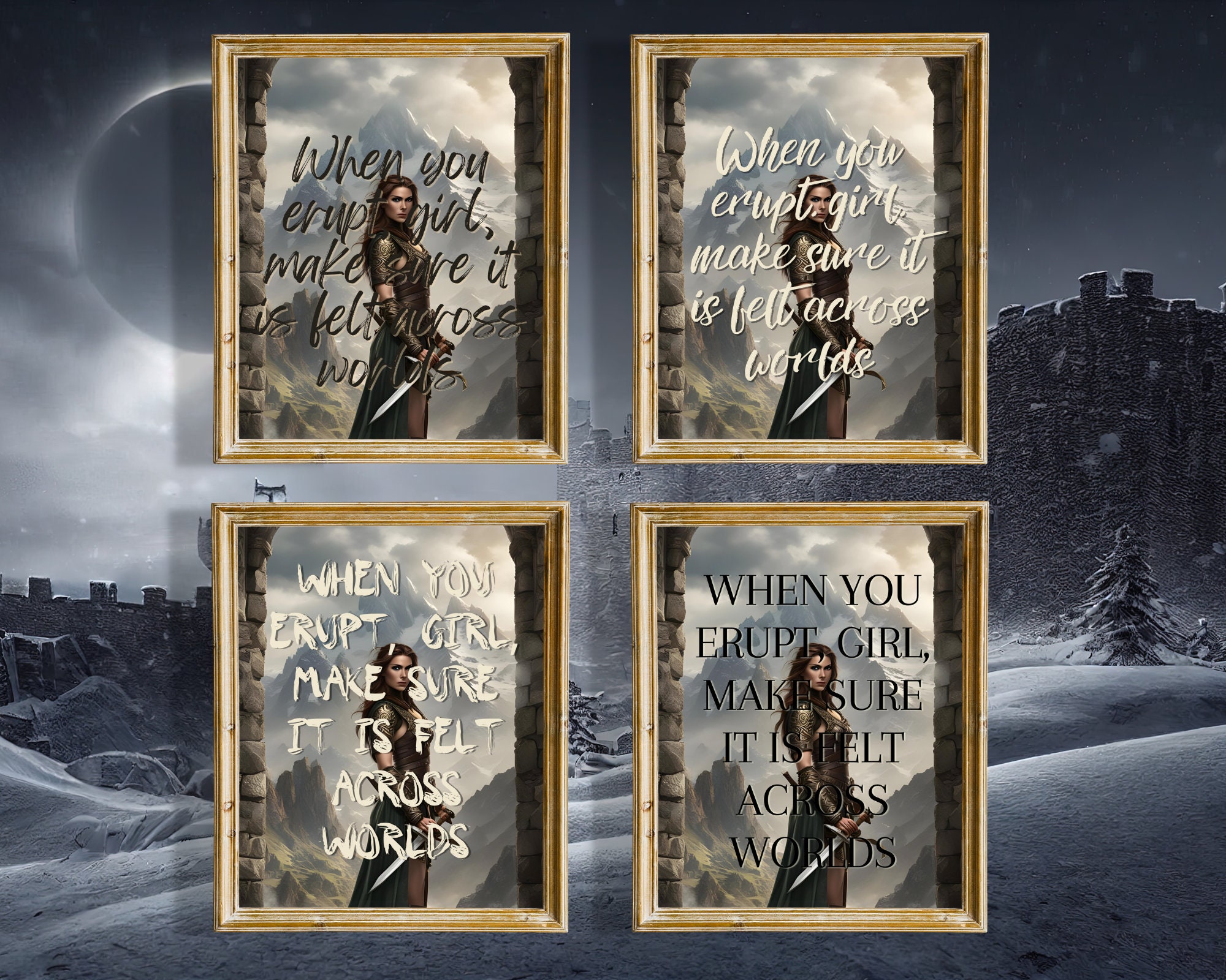 When You Erupt Girl Amren Quote Nesta Archeron Velaris Prints ACOTAR ...