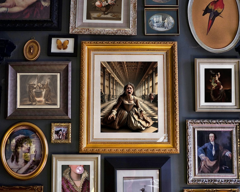 Tudor Queen Altered Art Royal Portrait Art Print Gallery Wall Art ...