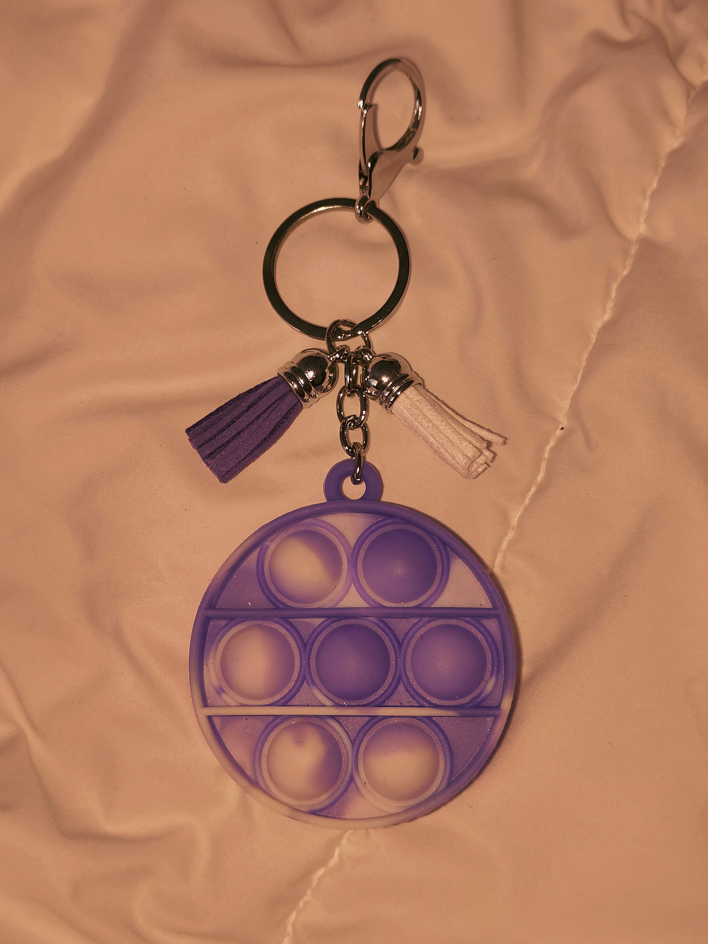 Round Pop Bubble Fidget Toy Keychains in Multiple Colors Stress Relief ...